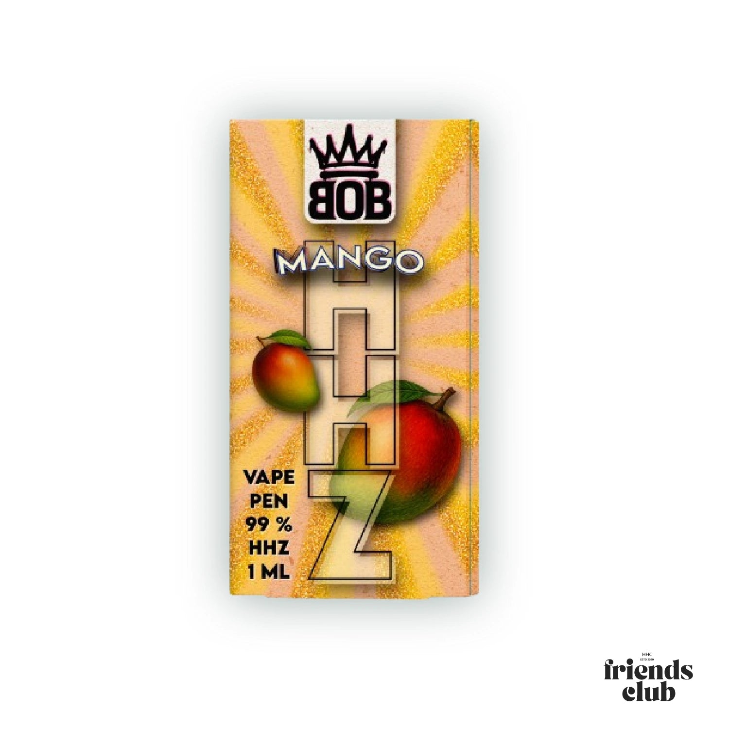 BOB vape pen HHZ 99% Mangue – 1 ml avec un arôme de fruit