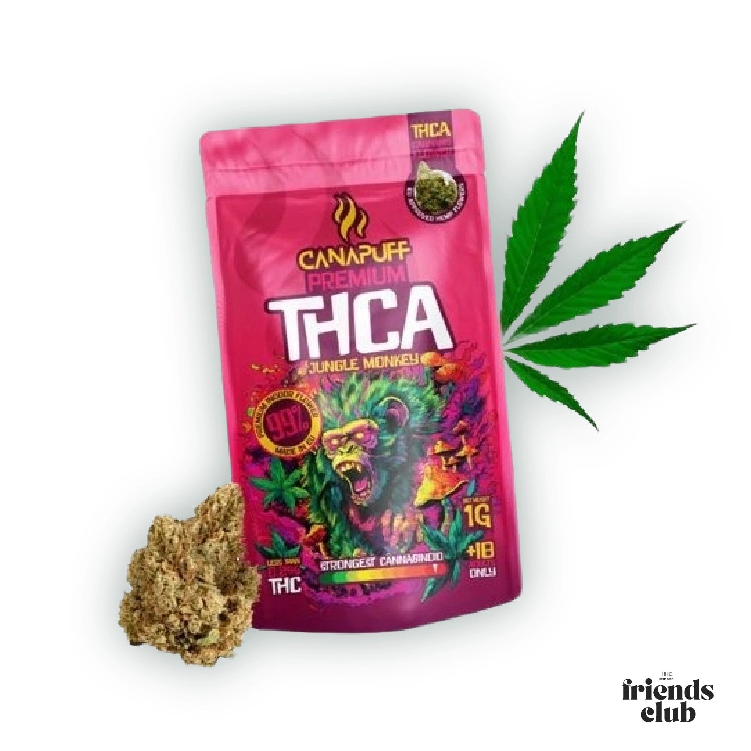THCA Flori Jungle Monkey 99 % – THCA premium cu accent pe
